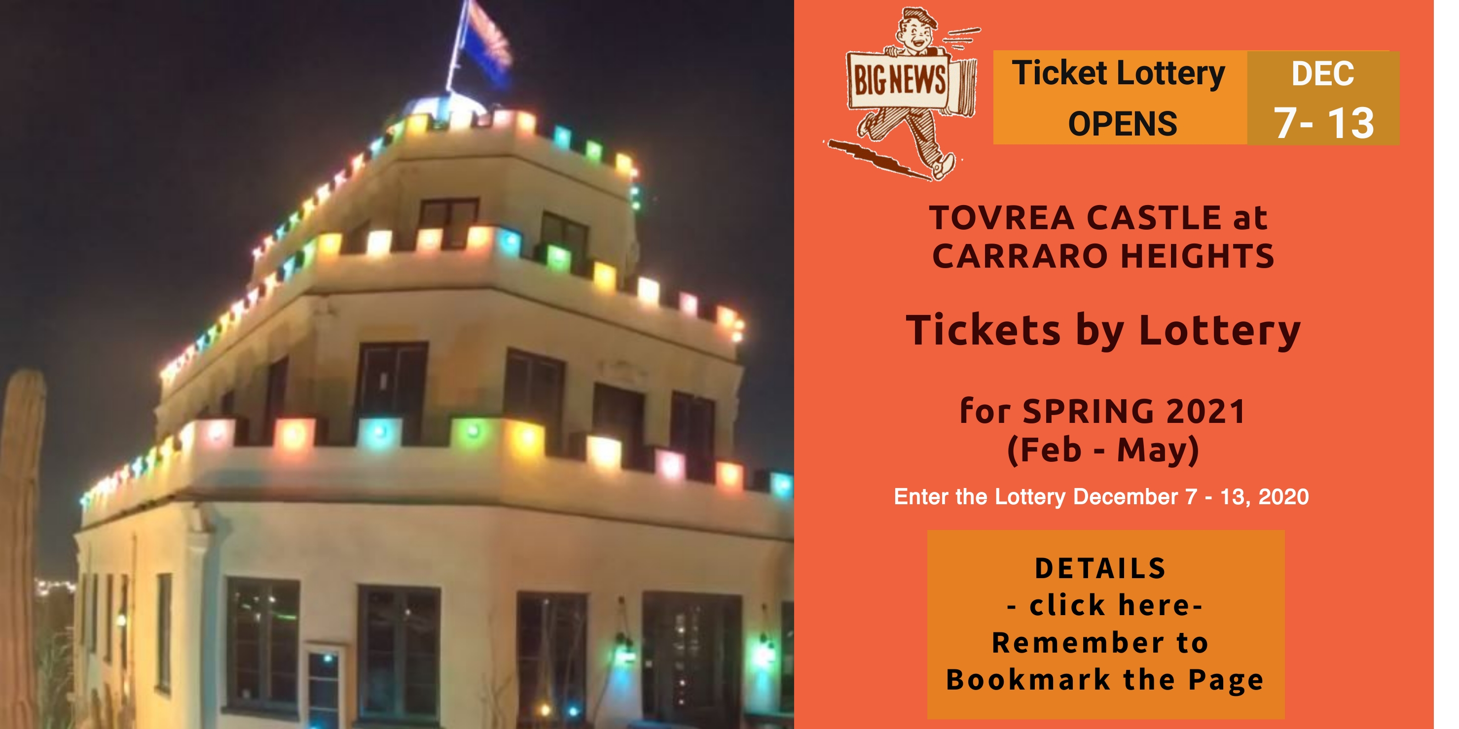 Castle Tour Tickets by Lottery – Enter Dec 7 – 13, 2020 – Tovrea Castle ...